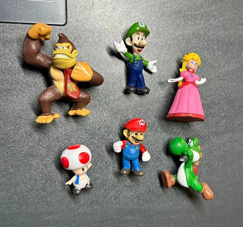 Designové 3D magnety na ledničku Super Mario - 6 ks